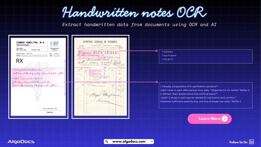 How To Extract Handwriting Data With Handwritten Notes OCR – Algodocs